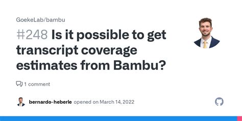 Is It Possible To Get Transcript Coverage Estimates From Bambu Issue