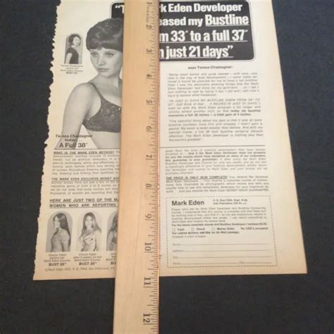 Mark Eden Bust Developer Ad Clipping Original Magazine Ad Teresa