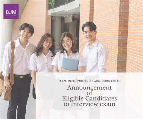 Announcement Of Eligible Candidates To Interview Exam Inter Portfolio