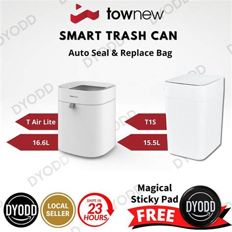 Townew T Air Lite Smart Trash Bin Touchless Auto Seal Motion Sensor, TV ...