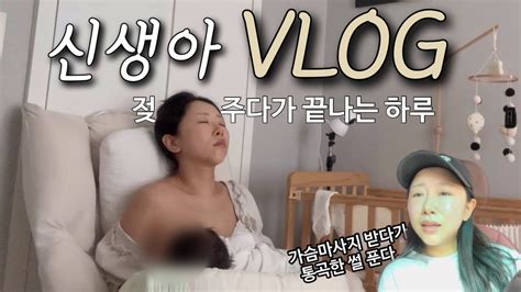 일상 브이로그요 젖 주다가 끝나는 하루가 다에요 신생아브이로그ㅣ가슴마사지ㅣ모유수유 YouTube