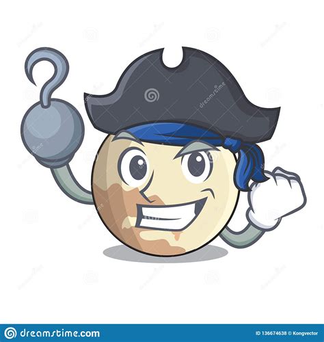 Pirate Planet Pluto In The Cartoon Form Stock Vector Illustration Of Happy Nature 136674638