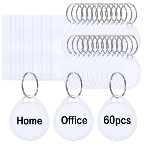 60 Pcs Key Tags 1 5 Inch Tough Plastic Reusable Key Tags