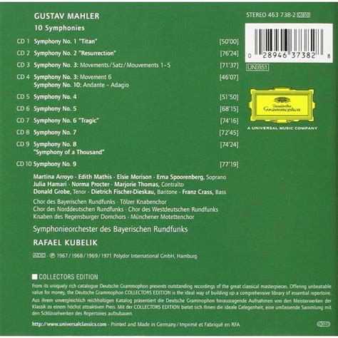 Symphonies Nos 1 10 Rafael Kubelik Bavarian Radio Symphony