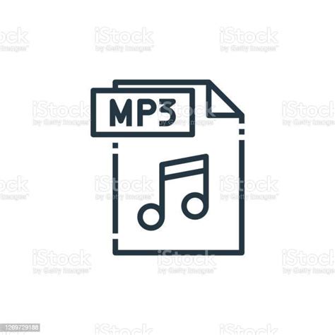 흰색 배경에서 격리된 Mp 파일 벡터 아이콘입니다 웹 사이트 디자인 및 모바일 앱 개발을위한 개요 얇은 라인 Mp 파일 아이콘 얇은 선 Mp 파일 개요 아이콘 벡터