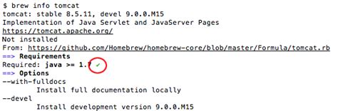 Homebrew Why Is Java Not Installed As A Dependency For Tomcat Ask Different