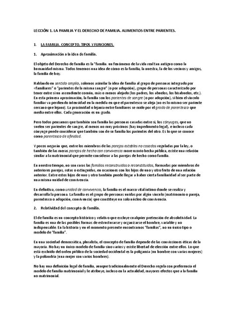 LeccióN 1 pdf Lección 1 resumen manual familia y sucesiones LECCIÓN