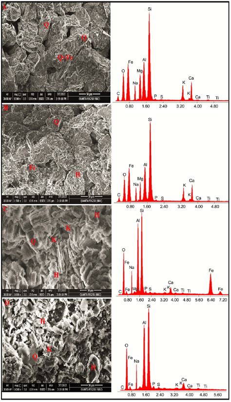 Sem Micrographs Of The Studied Sandstone Samples And Their