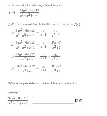 Solved Let Us Consider The Following Rational Function Chegg