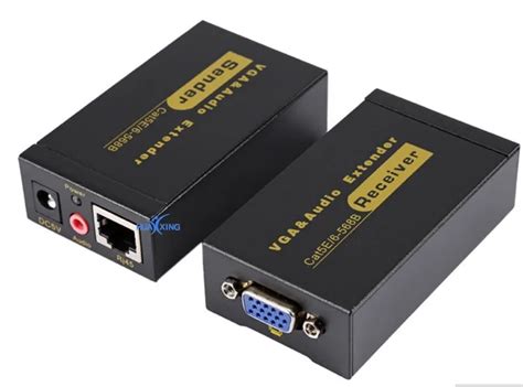 Kvm Vga Extender By Cat5/5e/6 Cable: 200/300m,Sender+receiver Over The ...