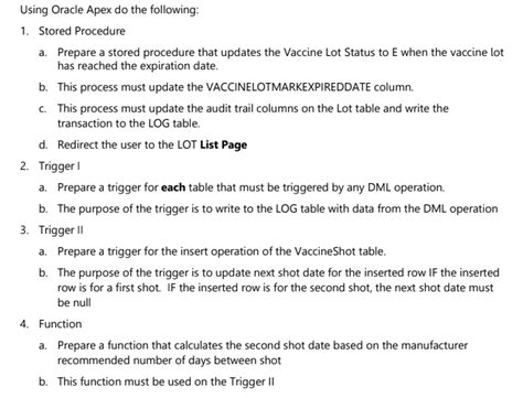 Using Oracle Apex Do The Following 1 Stored