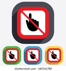 Do Not Touch Hand Cursor Sign Stock Illustration Shutterstock
