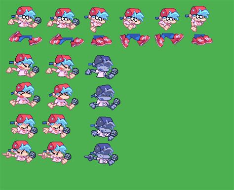Pixilart Running Bf Sprite Sheet By Blueboxdude