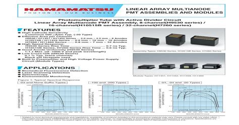 Pdf Linear Array Multianode Pmt Assemblies And · Specifications Of