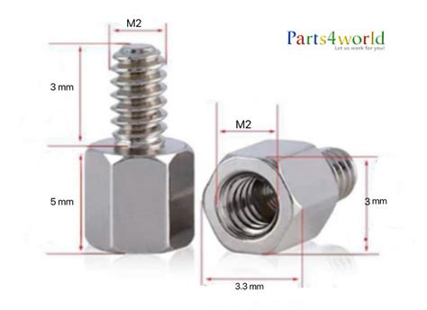 M2 Brass Hex Standoffs M2 5 3mm Male Female Threaded Standoff