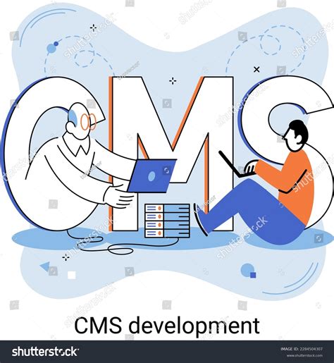 Digital Content Management System Cms Development Stock Vector Royalty Free 2284504307