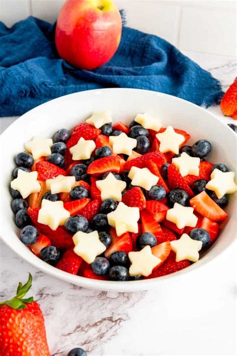 Red White And Blue Fruit Salad Perfect For 4th Of July
