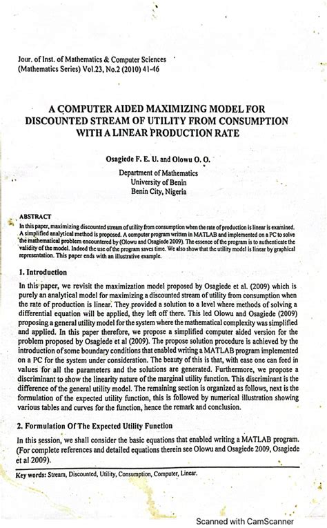 pdf a computer aided maximizing model for discounted stream of