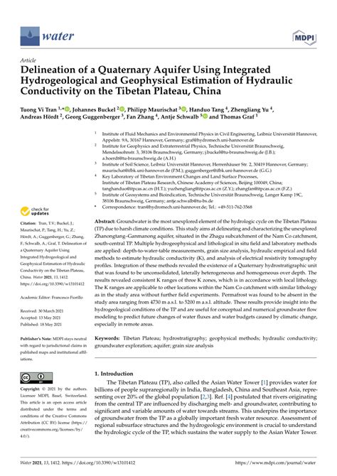 Pdf Delineation Of A Quaternary Aquifer Using Integrated Hydrogeological And Geophysical