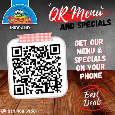 Cescos Midrand Scan Our Qr Code To Get Our Menu