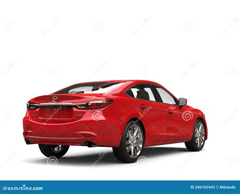 Red Mazda 6 2018 2021 Model Side View 3d Illustration Editorial Image