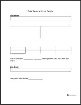 Guided Notes Outline Data Tables And Line Graphs Video Science Basics