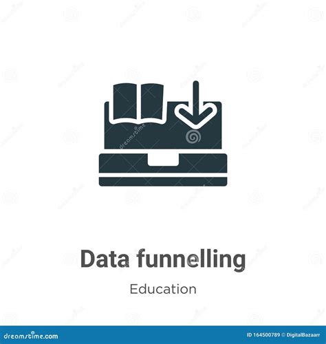 data funnelling vector icon on white background flat vector data