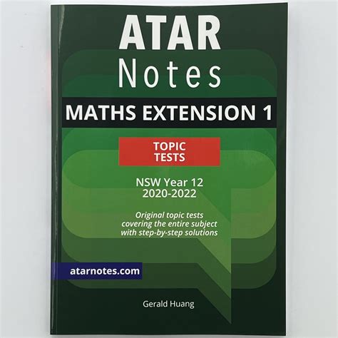 Atar Notes Year 12 Maths Ext 1 Topic Tests Bowman Books Pty Limited