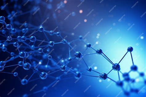 Premium Photo Blue Hexagonal Molecule Structure Background