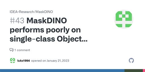 maskdino performs poorly on single class object detection or instance