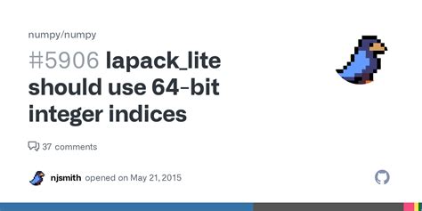 Lapack Lite Should Use Bit Integer Indices Issue Numpy Numpy GitHub