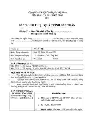 Mau Don Xin Viec Doc