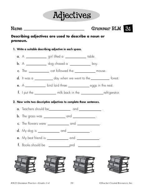 Limiting Adjectives Worksheets For Grade Lasopalogic