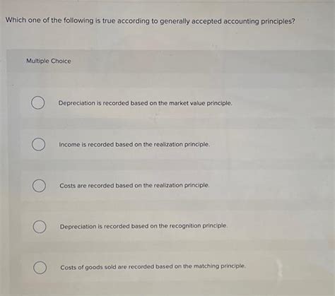 Solved Which One Of The Following Is True According To