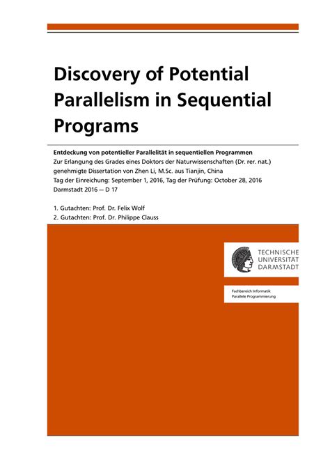 pdf discovery of potential parallelism in sequential programs