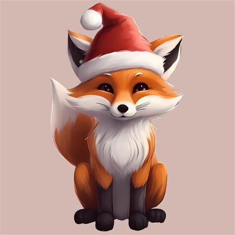 Premium Vector Tricky Fox Merry Christmas