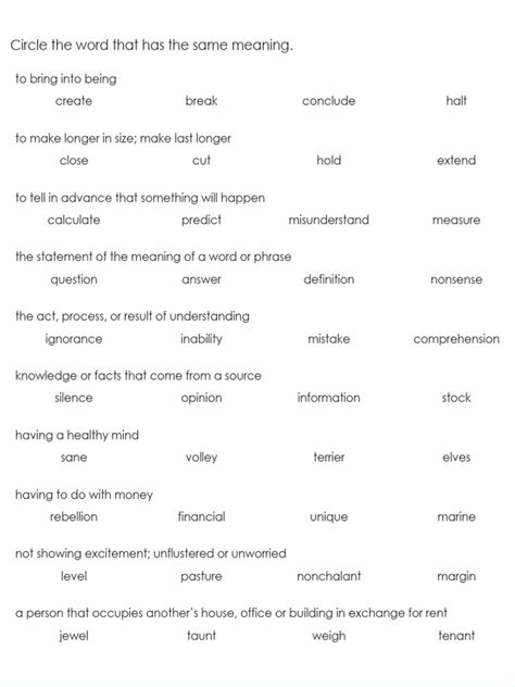 Grade 5 Words Meanings 2 Cropped Pdf Cognitive Science Learning