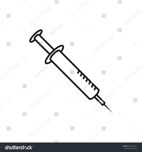 Syringe Design Template Stock Vector Royalty Free 736582927