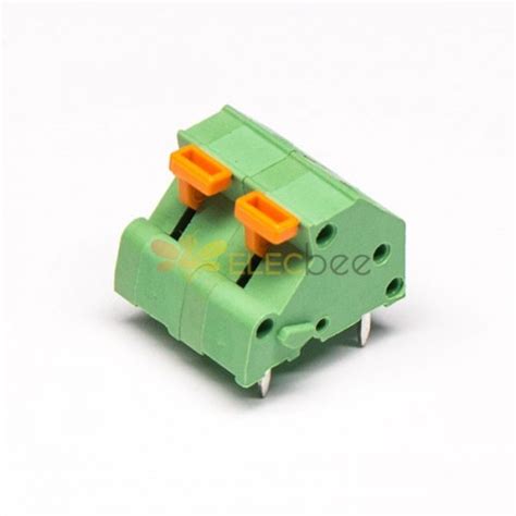 Cable Terminal Block Spring Connector Green 4pin Straight Pcb Mount