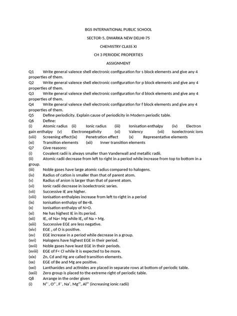 Ch 3 Assignment Pdf Ion Periodic Table Ch 3 Assignment Pdf Ion Periodic Table
