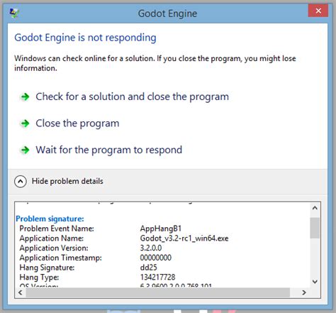 32 Rc1 Hangs On Windows Worked In Beta 6 Gles3 Regression From
