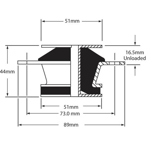 Silentbloc Mount Medium Duty Triangular Flange Heavy Duty 680kg