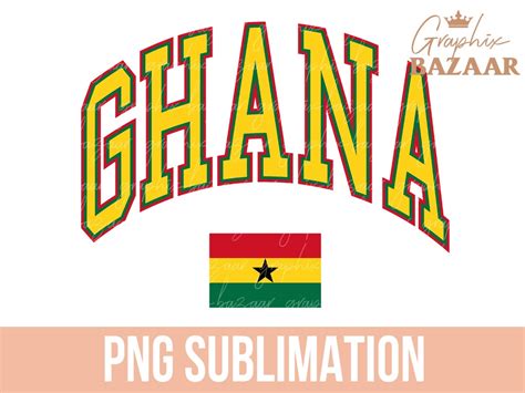 Ghana Png Ghanaian Flag Sublimation Design Ghana Shirt Design Yellow
