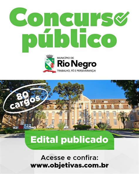 Concurso público da Prefeitura de Rio Negro tem edital publicado Click Riomafra