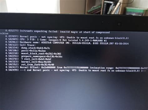 Notebook Does Not Boot After Last Update Kernel 54 Support