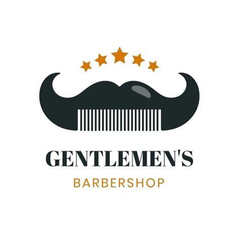 Customize This Elegant Flat Gentlemen S Barbershop Logo Template In Minutes