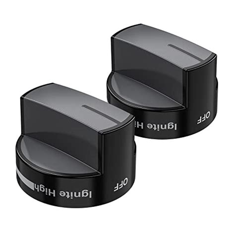 Patiogem 2 Packs Upgraded W10339442 Gas Stove Knobs Cooktop Surface