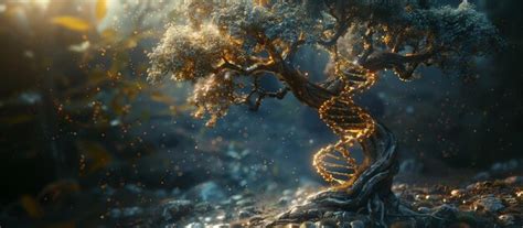 Branching Pathways Of Heredity Premium Ai Generated Image