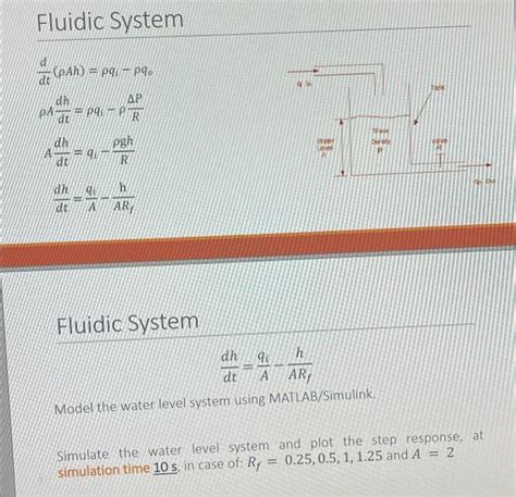 Fluidic System D Dt Pah Pqi Pq Dh Pa At Pai P Chegg