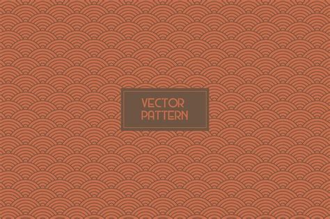 Premium Vector Japanese Wave Geometric Abstract Seamless Repeat Vector Pattern Red Background